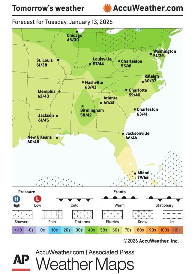 AP RE SER0112 WEATHER MAP | Nation & World | leadertelegram.com