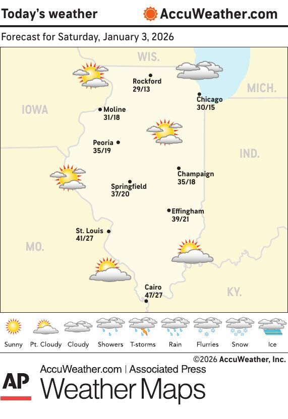 AP BB IL0103 WEATHER MAP | Nation & World | leadertelegram.com