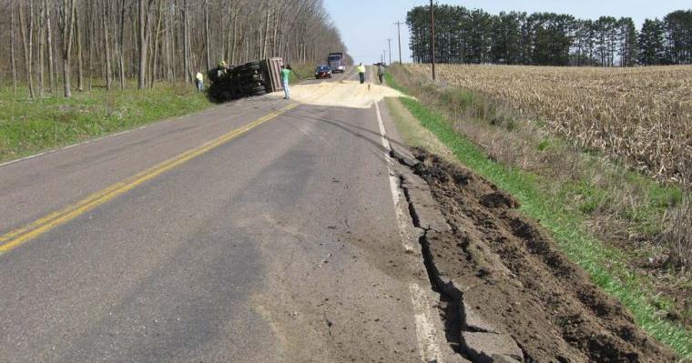 Barron County truck crash damages road, spills diesel | Daily Updates ...