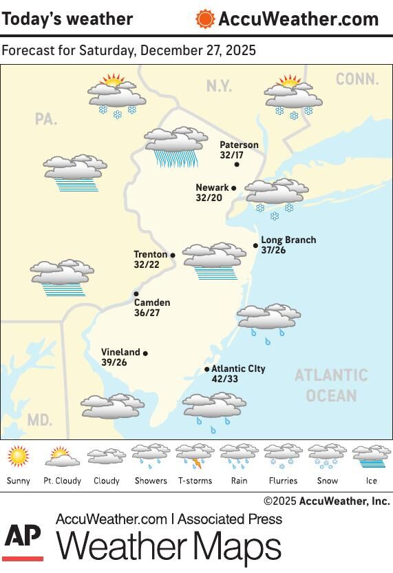 AP GG NJ1227 WEATHER MAP | Nation & World | leadertelegram.com