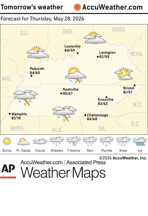 AP FF KYTN0527 WEATHER MAP | Nation & World | leadertelegram.com