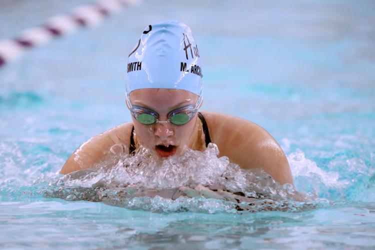 Girls swimming: Freshmen Augustyn, Vierbicher help Abes top Huskies ...