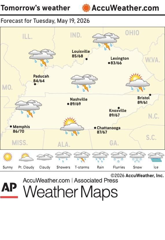 AP FF KYTN0518 WEATHER MAP | Nation & World | leadertelegram.com