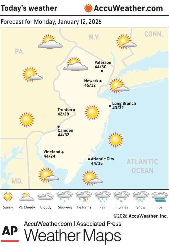 AP GG NJ0112 WEATHER MAP | Nation & World | leadertelegram.com