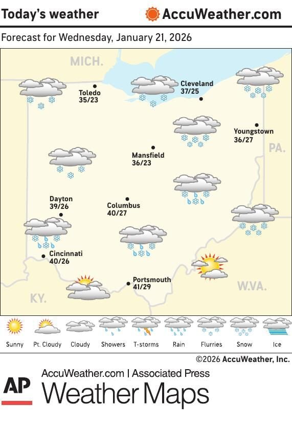 AP GG OH0121 WEATHER MAP | Nation & World | leadertelegram.com