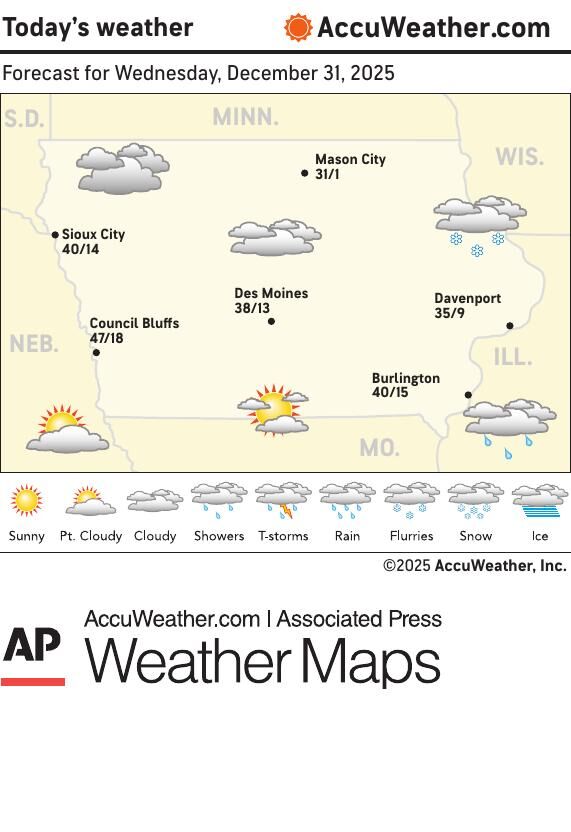 AP AA IA1231 WEATHER MAP | Nation & World | leadertelegram.com