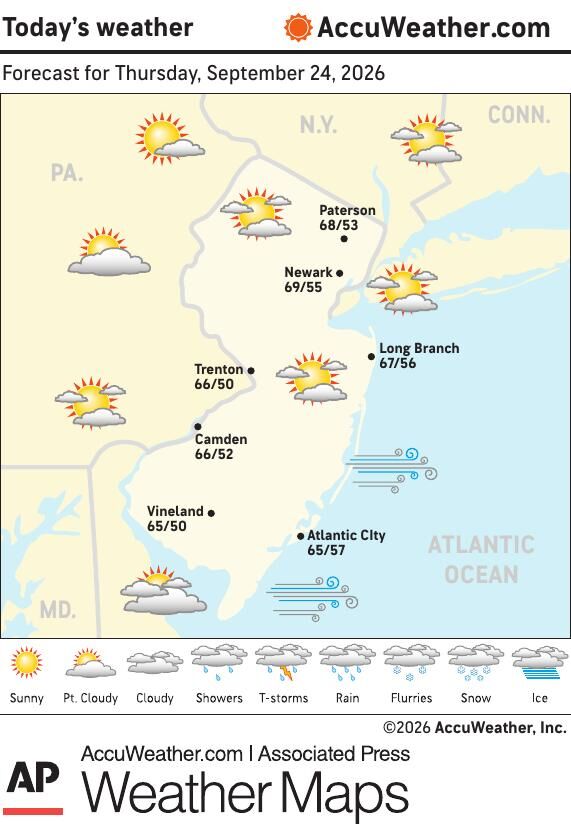 AP GG NJ0924 WEATHER MAP | Nation & World | leadertelegram.com