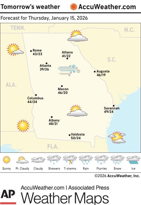 AP EE GA0114 WEATHER MAP | Nation & World | leadertelegram.com