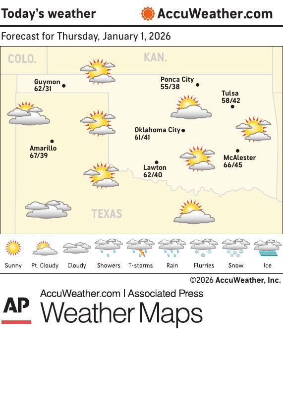 AP GG OK0101 WEATHER MAP | Nation & World | leadertelegram.com
