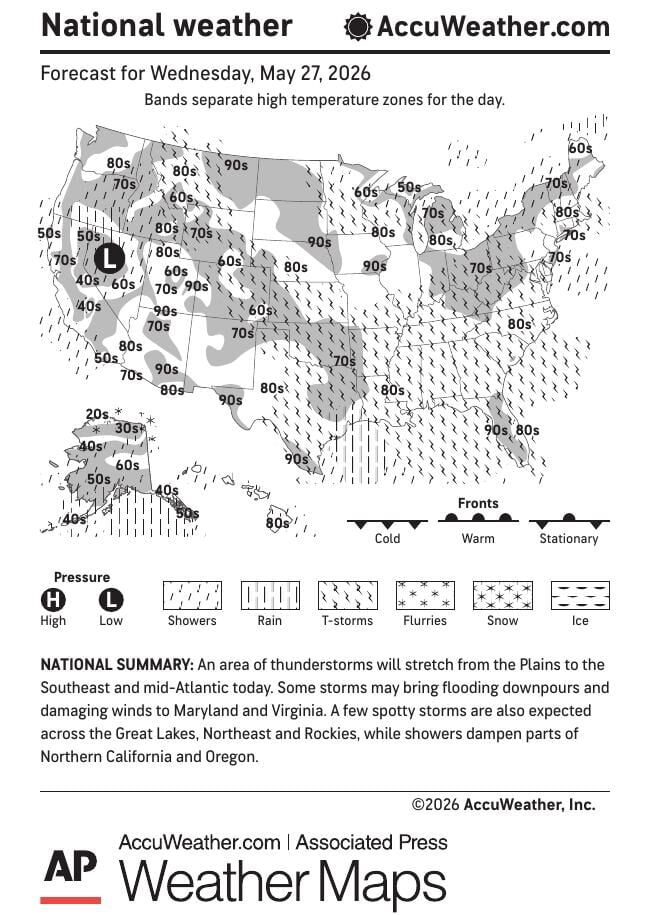 AP PM GUS0527 WEATHER MAP | Nation & World | leadertelegram.com