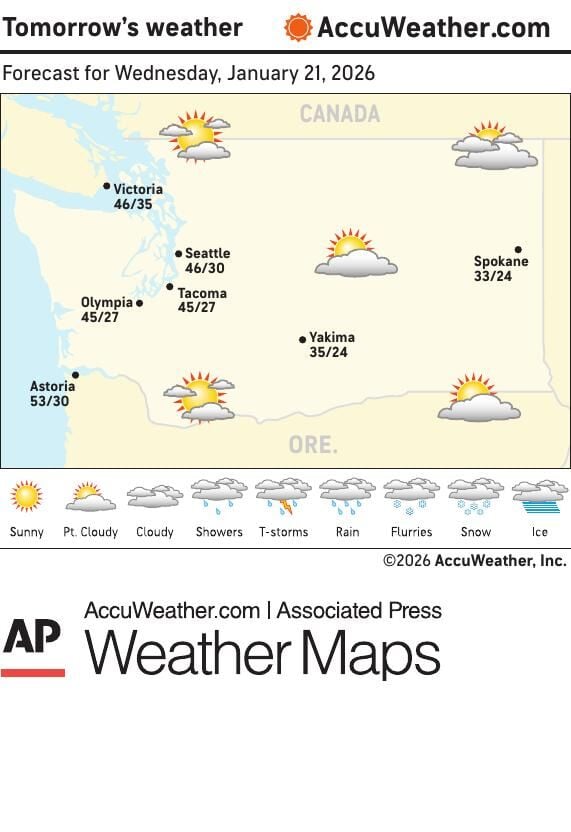 AP HH WA0120 WEATHER MAP | Nation & World | leadertelegram.com