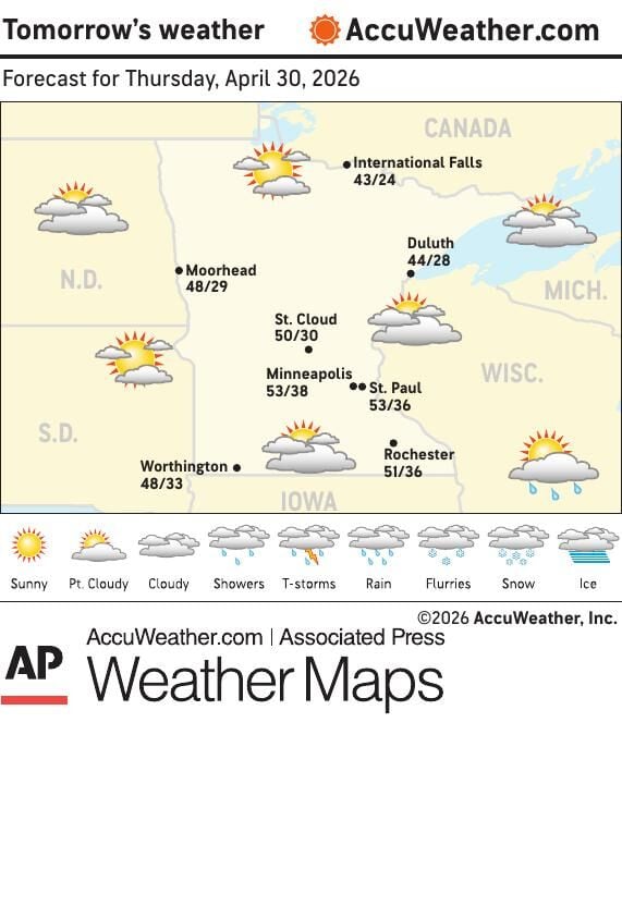 AP FF MN0429 WEATHER MAP | Nation & World | leadertelegram.com