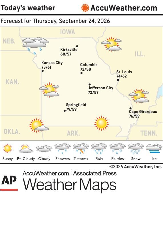 AP BB MO0924 WEATHER MAP | Nation & World | leadertelegram.com