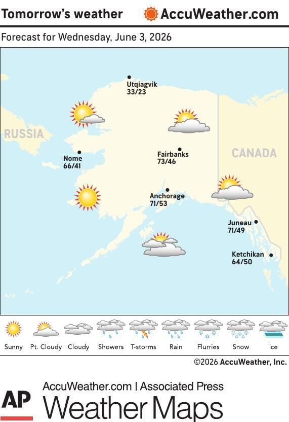 AP AA AK0602 WEATHER MAP | Nation & World | leadertelegram.com