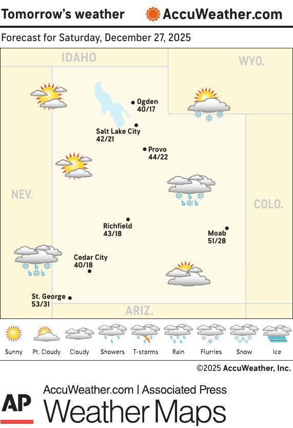 AP HH UT1226 WEATHER MAP | Nation & World | leadertelegram.com