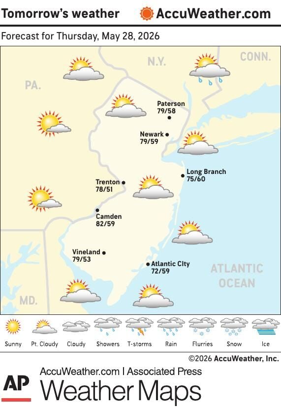 AP GG NJ0527 WEATHER MAP | Nation & World | leadertelegram.com
