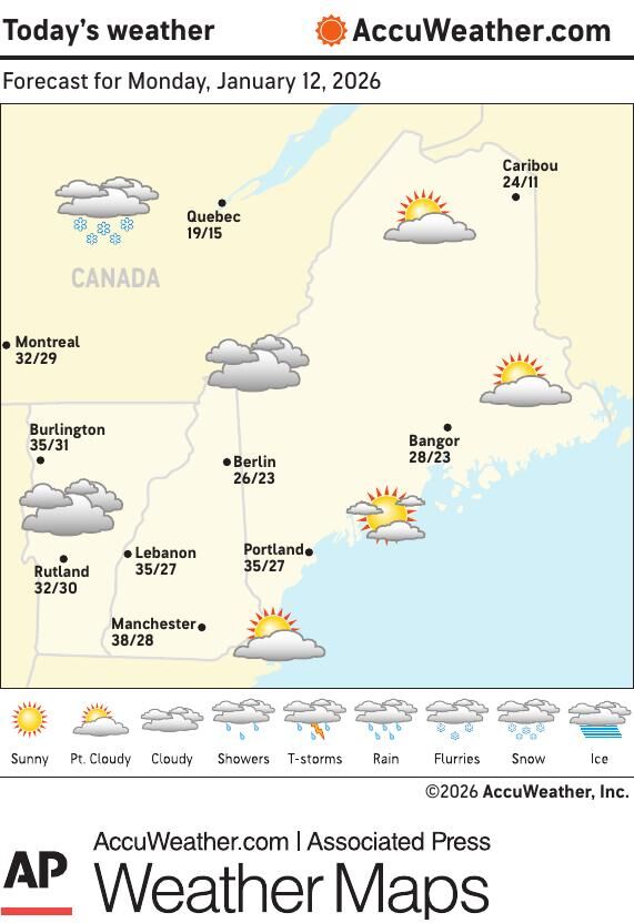 AP DD NNE0112 WEATHER MAP | Nation & World | leadertelegram.com