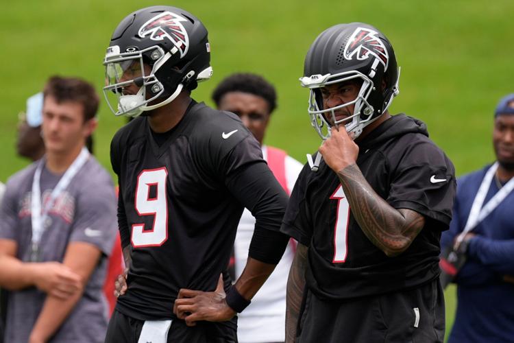 Falcons QB Michael Penix progressing on schedule in ACL rehab | Nation ...