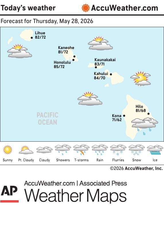 AP EE HI0528 WEATHER MAP | Nation & World | leadertelegram.com