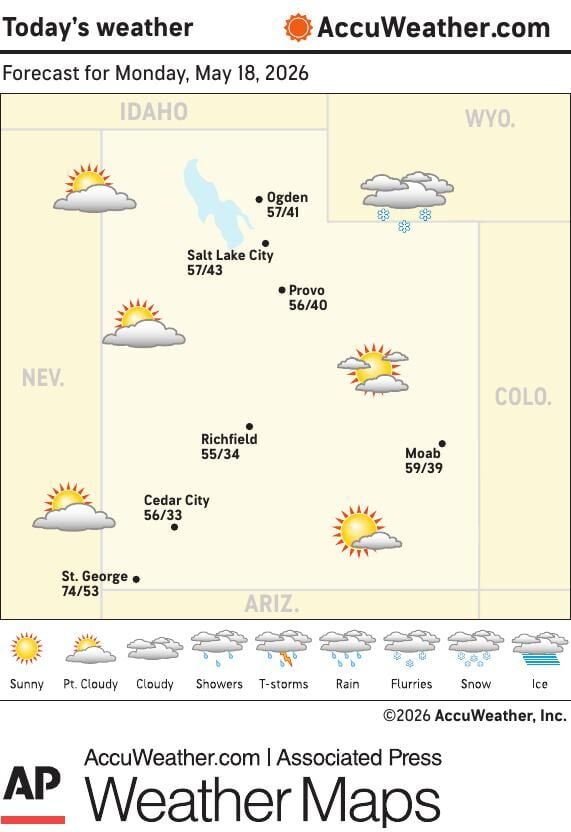 AP HH UT0518 WEATHER MAP | Nation & World | leadertelegram.com
