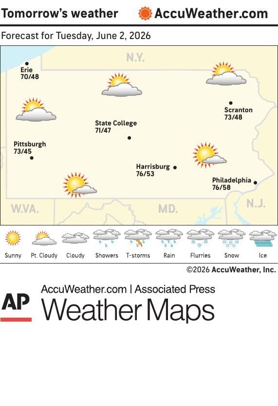 AP DD PA0601 WEATHER MAP | Nation & World | leadertelegram.com