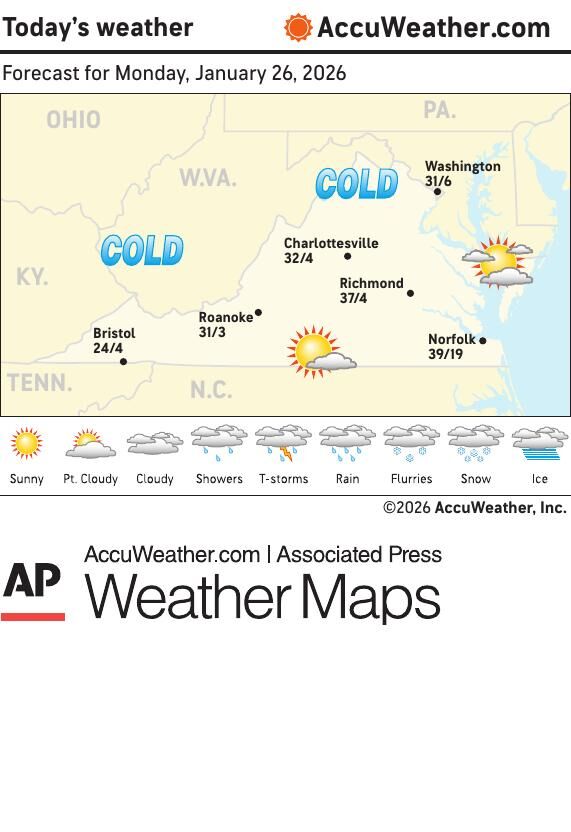 AP HH VA0126 WEATHER MAP | Nation & World | leadertelegram.com