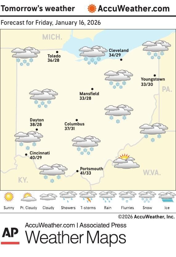 AP GG OH0115 WEATHER MAP | Nation & World | leadertelegram.com