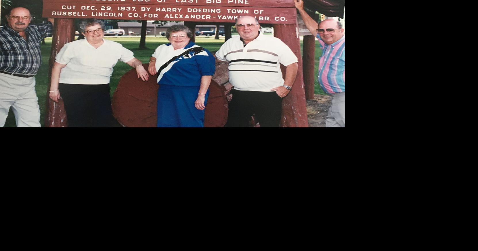 Second Log of Last Big Pine Cut Dec. 29, 1937, By Harry Doering, Town ...