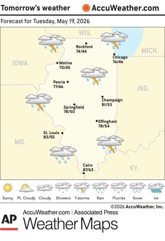 AP BB IL0518 WEATHER MAP | Nation & World | leadertelegram.com