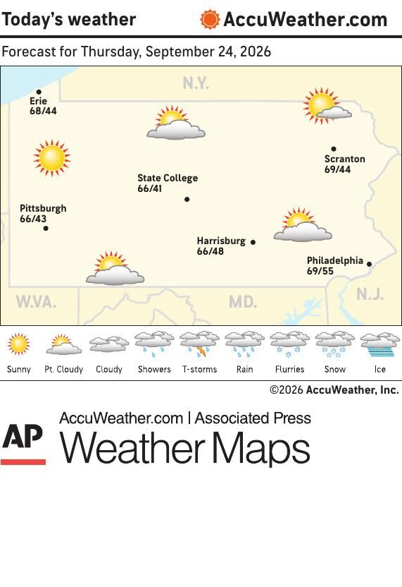 AP DD PA0924 WEATHER MAP | Nation & World | leadertelegram.com