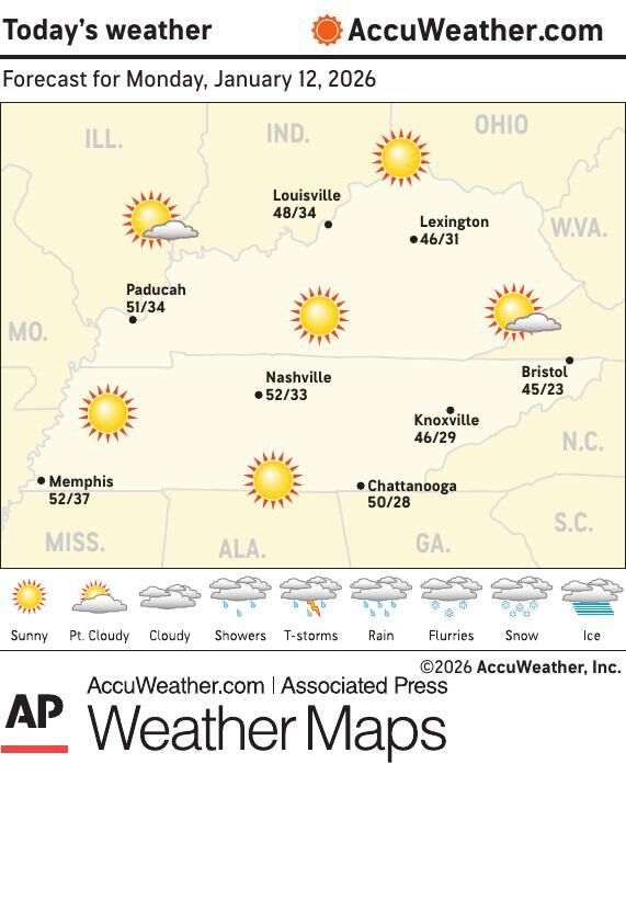 AP FF KYTN0112 WEATHER MAP | Nation & World | leadertelegram.com