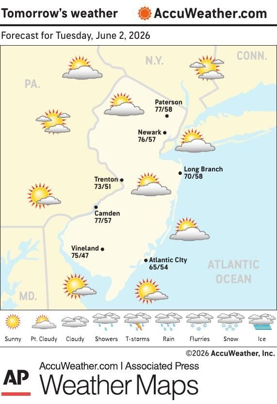 AP GG NJ0601 WEATHER MAP | Nation & World | leadertelegram.com