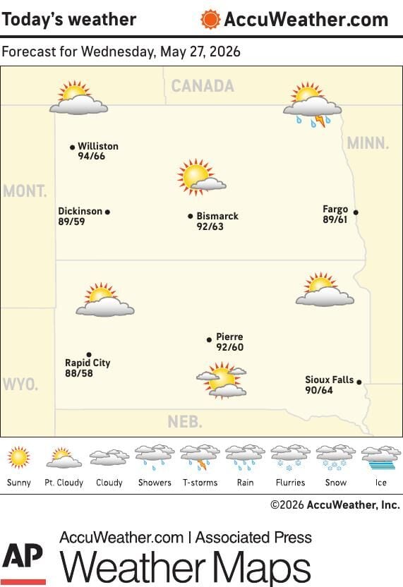 AP EE DAK0527 WEATHER MAP | Nation & World | leadertelegram.com