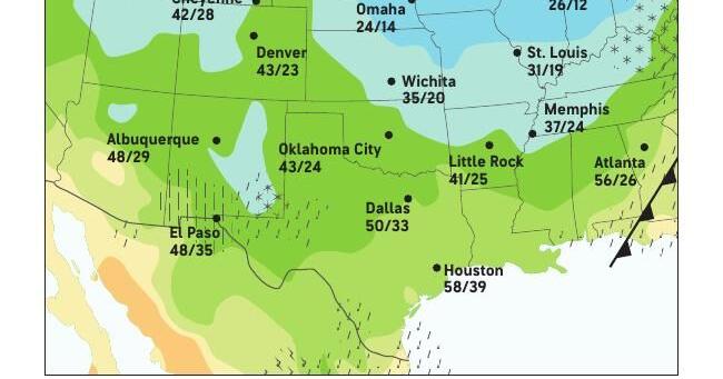 AP RE MWR1229 WEATHER MAP | Nation & World | leadertelegram.com