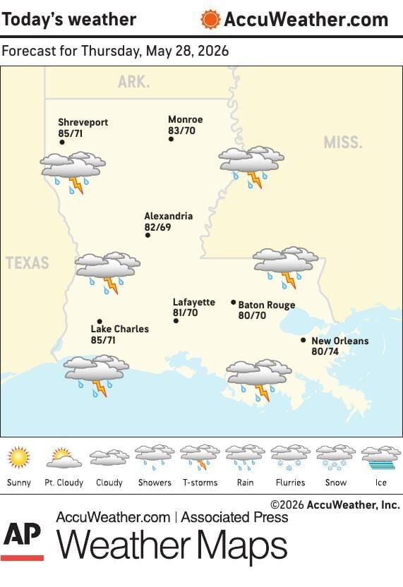 AP FF LA0528 WEATHER MAP | Nation & World | leadertelegram.com