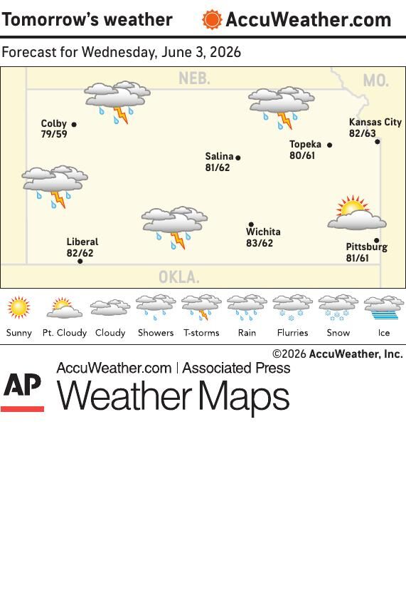 AP BB KS0602 WEATHER MAP | Nation & World | leadertelegram.com