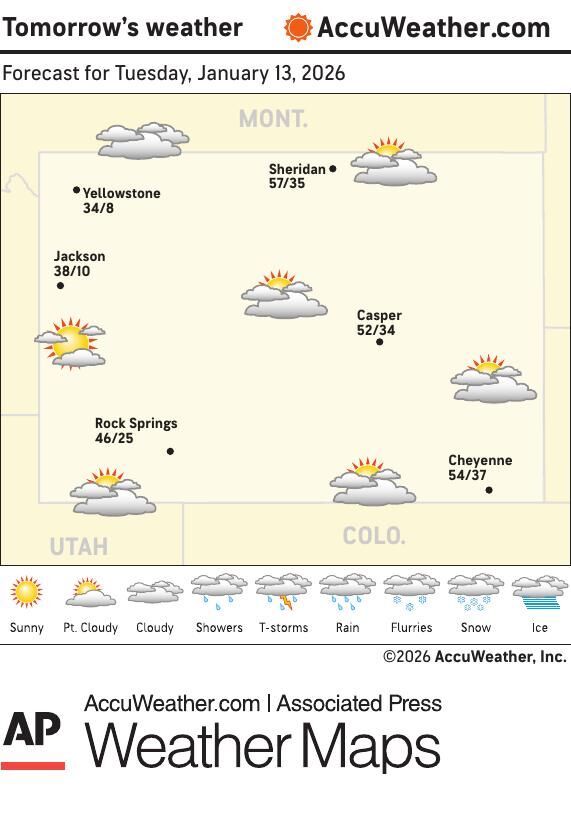 AP DD WY0112 WEATHER MAP | Nation & World | leadertelegram.com