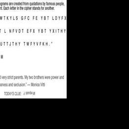 Celebrity Cipher | Arts-and-entertainment | leadertimes.com
