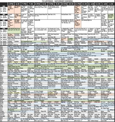 TV LISTINGS – SATURDAY EVENING | Arts-and-entertainment | leadertimes.com