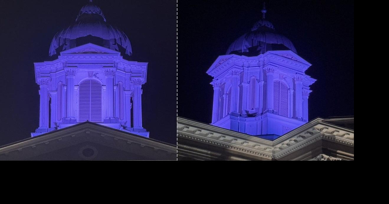 Armstrong County Courthouse turns purple | News | leadertimes.com
