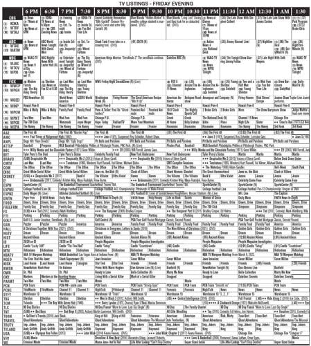 TV LISTINGS – FRIDAY EVENING | Arts & Entertainment | leadertimes.com