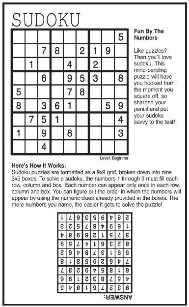 SUDOKU | Arts-and-entertainment | leadertimes.com