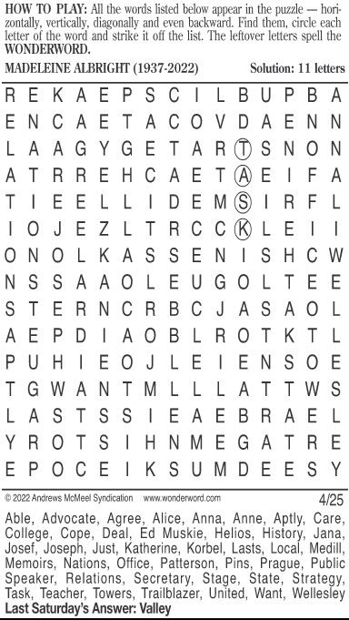 Wonderword | Arts-and-entertainment | leadertimes.com