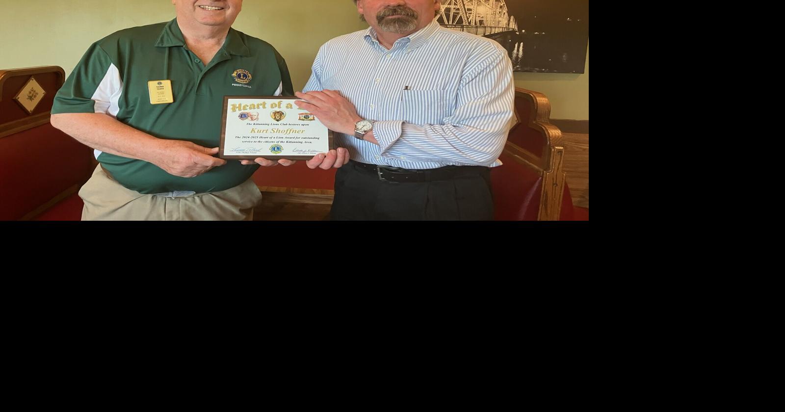 Heart of a Lion Award presented by Kittanning Lions Club | News ...
