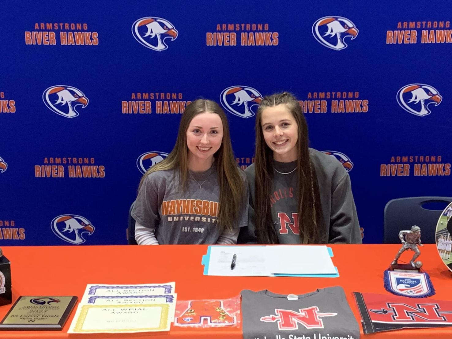 Armstrong girls soccer teammates Mylea Riggle and Sydney Brown commit ...