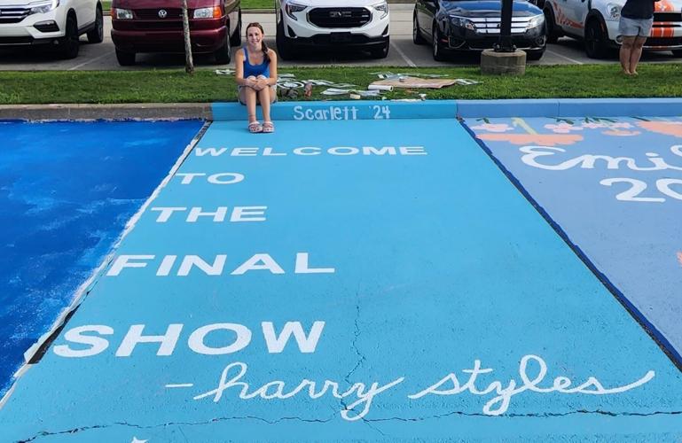 Senior-painted parking spots to start senior year at AHS | News ...