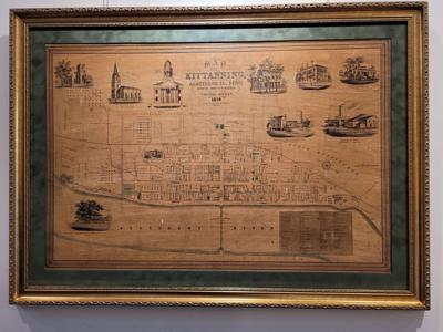 Mid-19th century map of Kittanning now on display at local museum ...