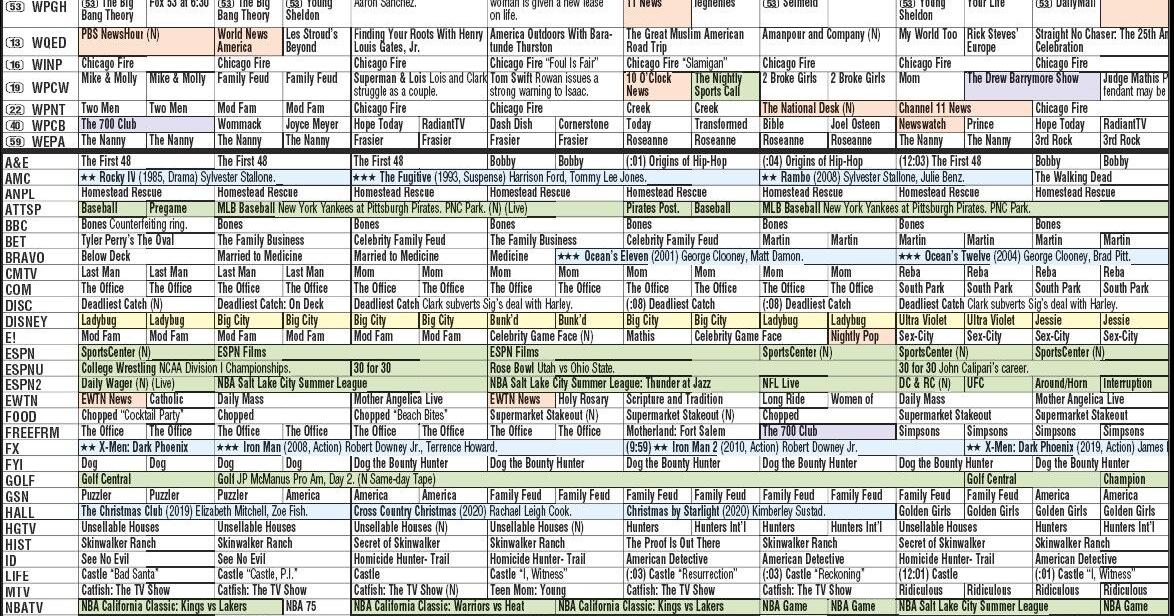 TV LISTINGS – TUESDAY EVENING | Arts & Entertainment | leadertimes.com