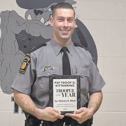 Nickolas Elliott is cited with PSP — Kittanning Trooper of the Year ...