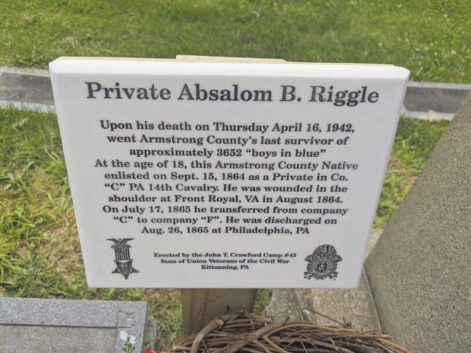 Absalom B. Riggle cited as Armstrong County’s last Civil War survivor ...